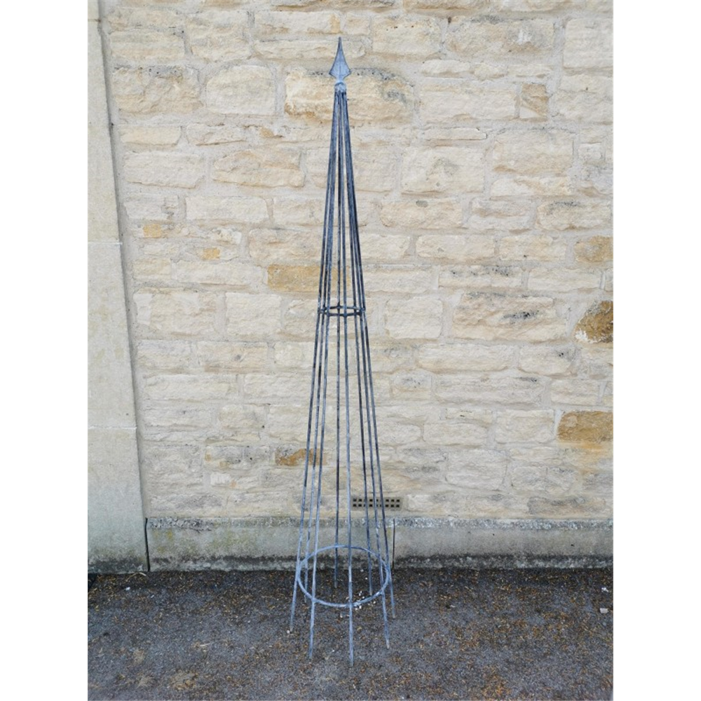 Galvanised Round Obelisk 5ft | Waterperry Gardens - Oxfordshire Garden ...
