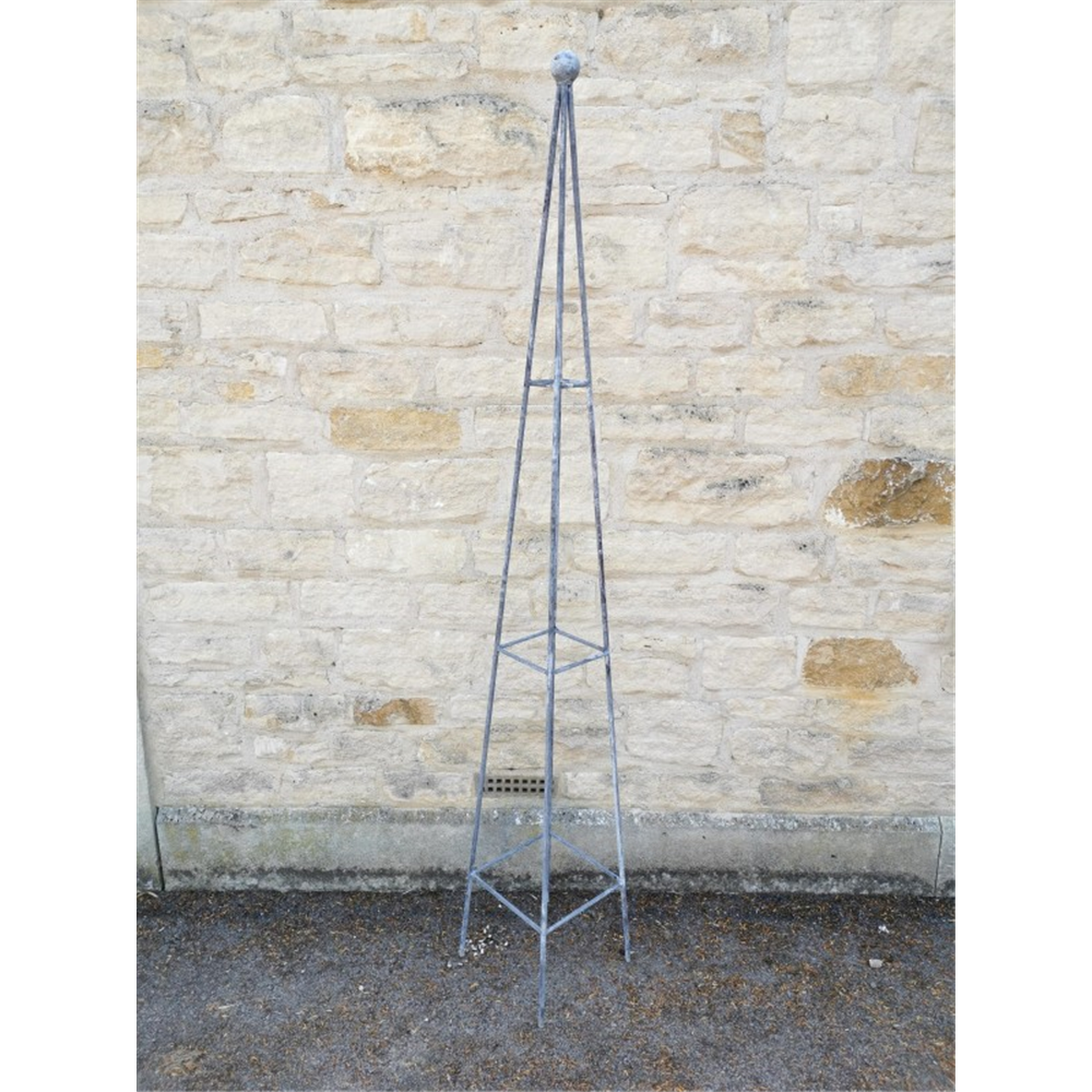 Galvanised Square Obelisk 6ft | Waterperry Gardens - Oxfordshire Garden ...