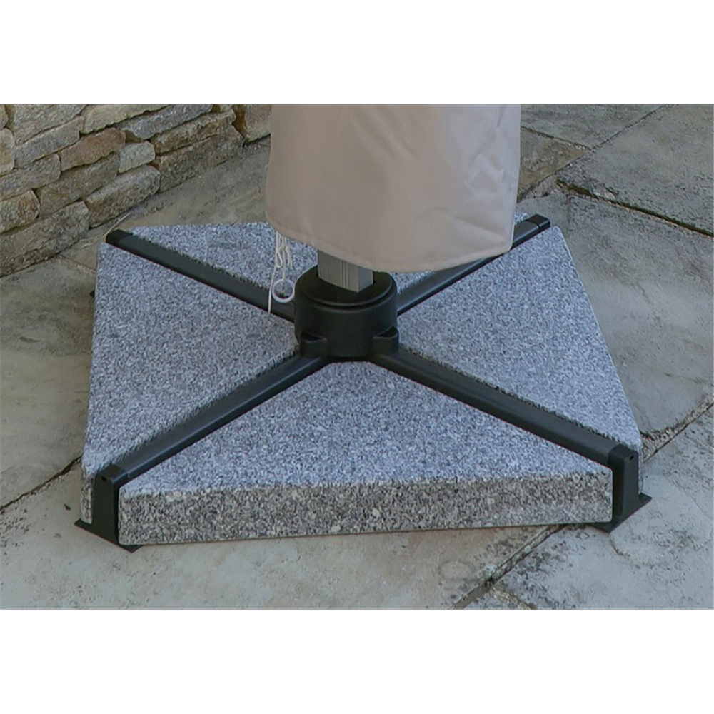 Lichfield 2.7m Square Parasol & Base Sand | Waterperry Gardens ...