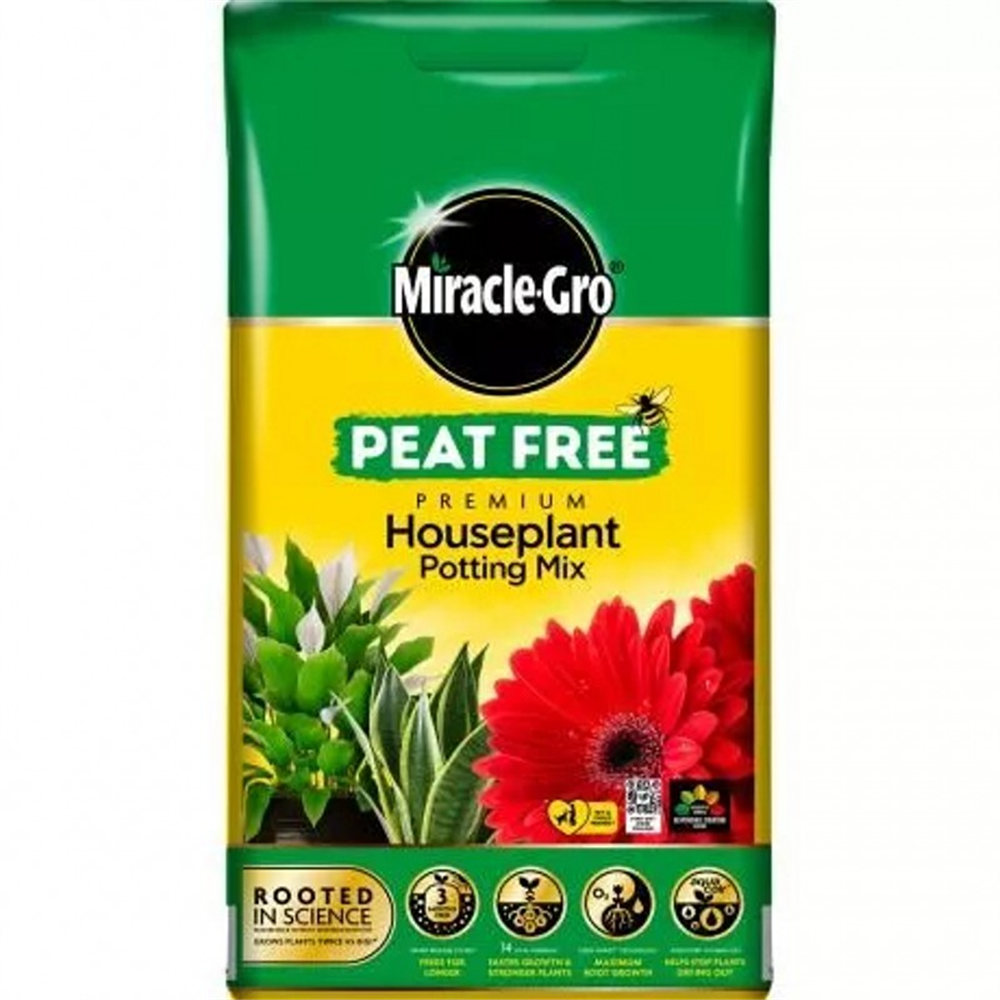 Miracle Gro Houseplant Compost Peat Free 10ltr. | Waterperry Gardens ...
