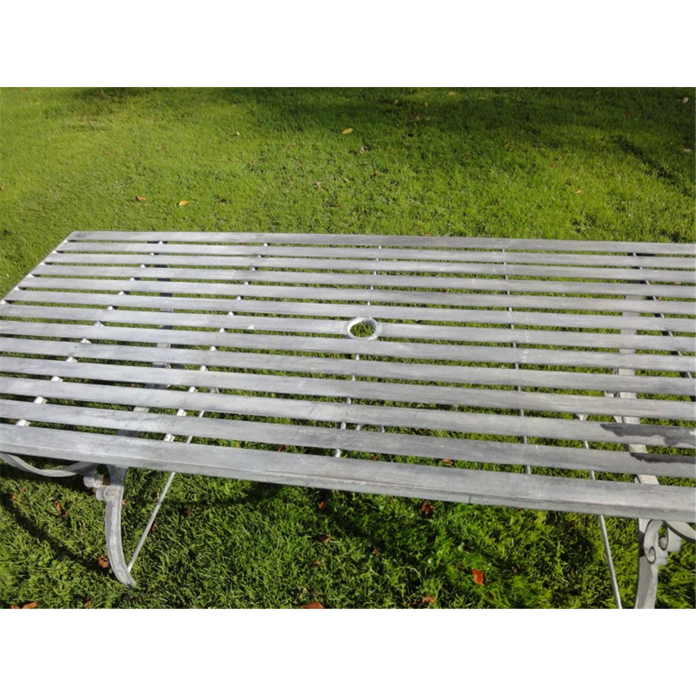 Rectangular Table 1.8m Galvanised | Waterperry Gardens - Oxfordshire ...