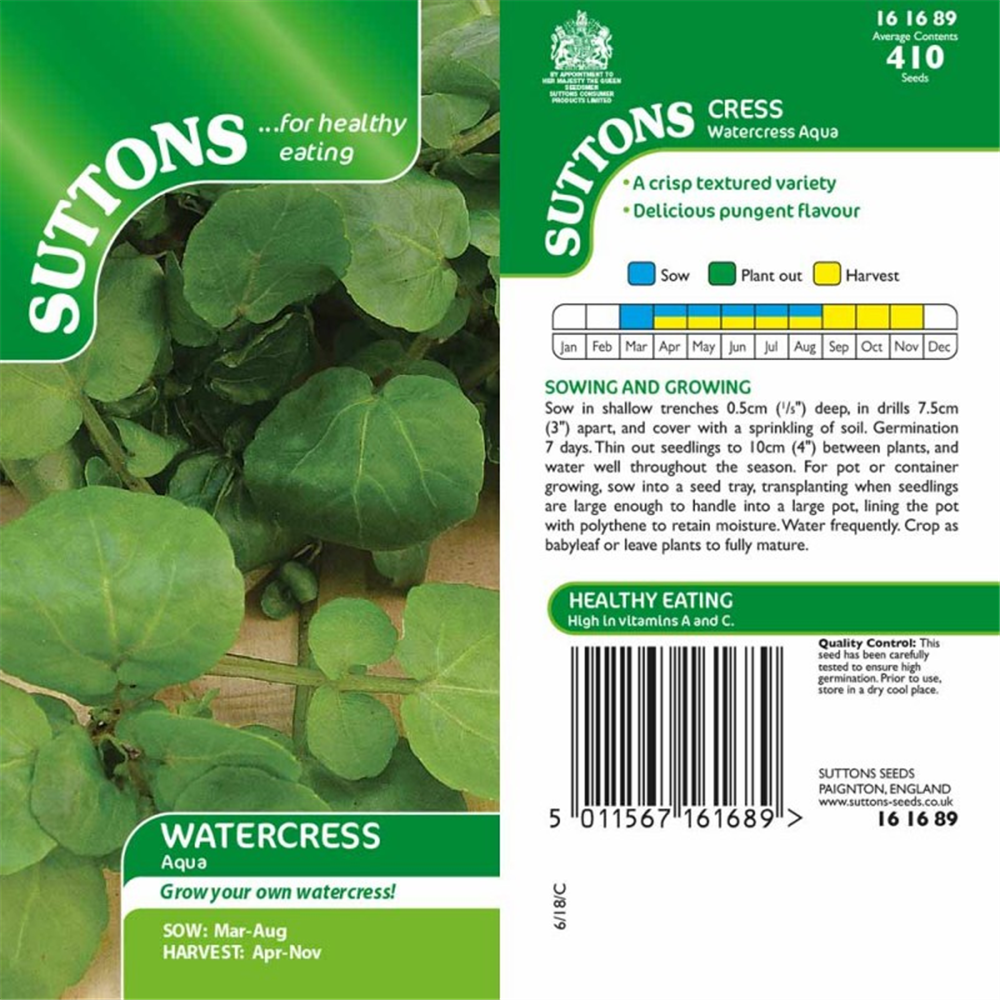 Cress Watercress Aqua | Waterperry Gardens - Oxfordshire Garden Centre ...