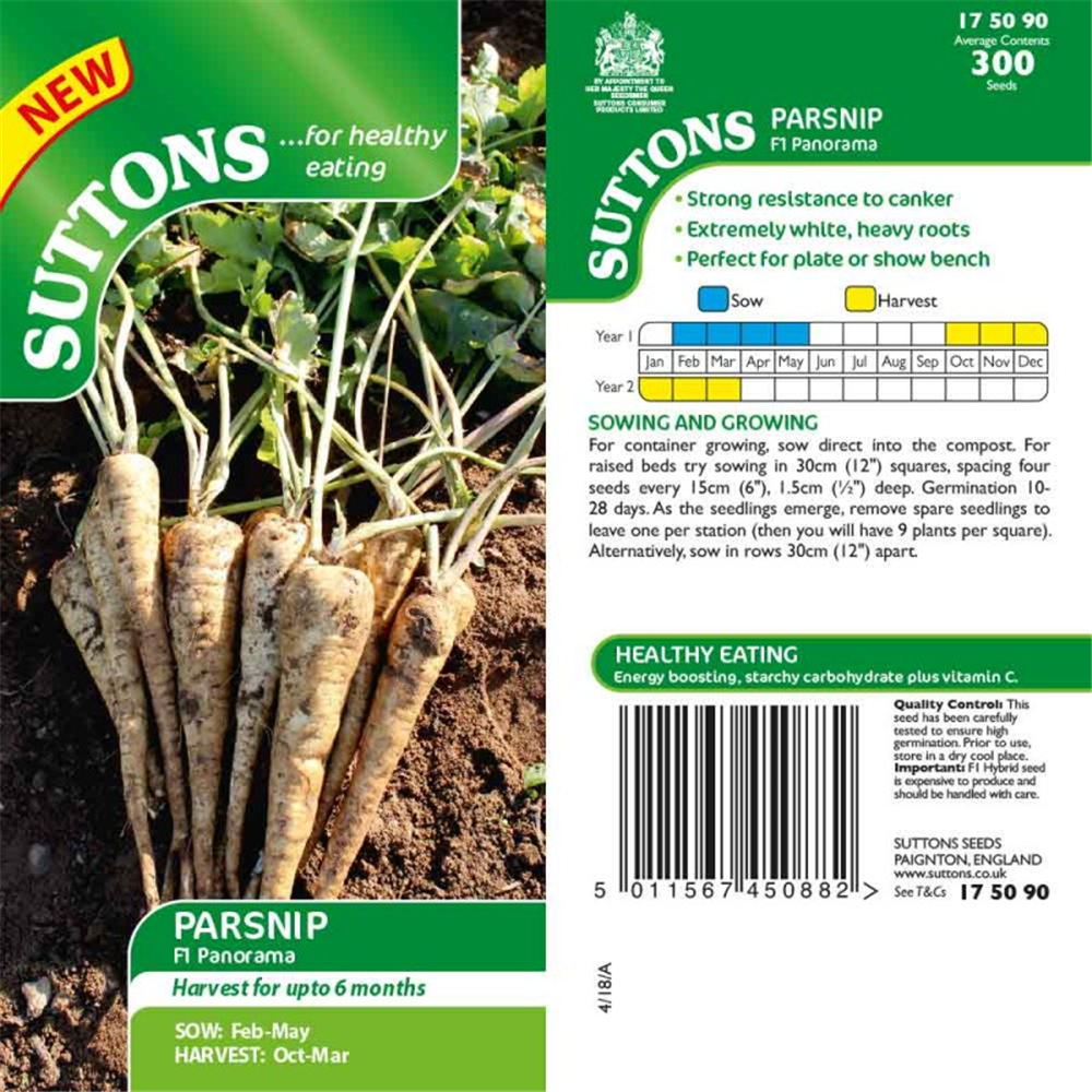 Parsnip Seed - F1 Panorama | Waterperry Gardens - Oxfordshire Garden ...
