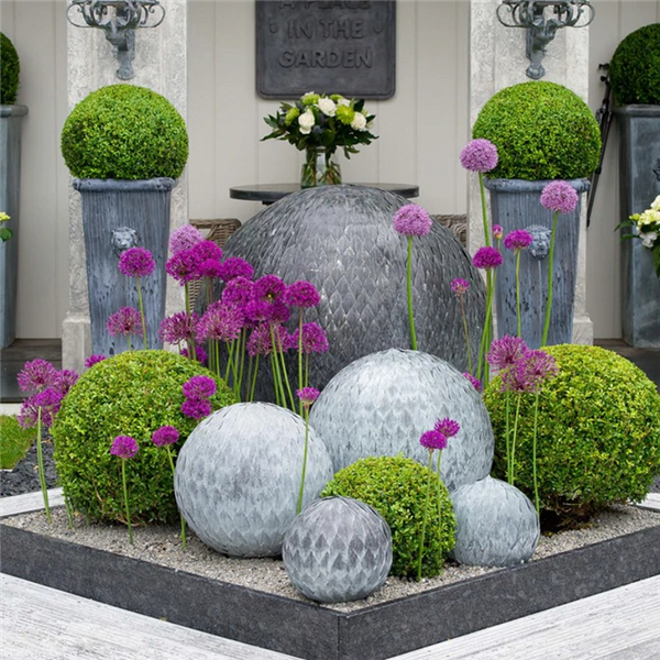 Zinc Leaf Ball Large - Garden Sculpture | Waterperry Gardens ...