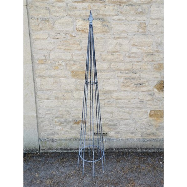 Galvanised Round Obelisk 5ft | Waterperry Gardens - Oxfordshire Garden ...