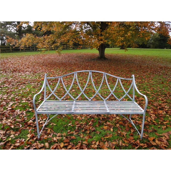 Galvanised Cotswold Triple Bench | Waterperry Gardens - Oxfordshire ...