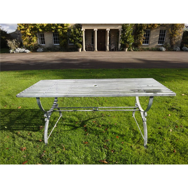 Rectangular Table 1.8m Galvanised | Waterperry Gardens - Oxfordshire ...