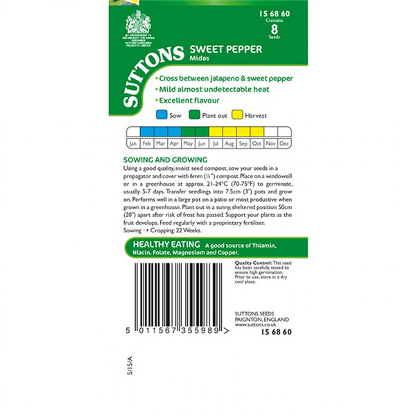 Pepper Sweet Midas | Waterperry Gardens - Oxfordshire Garden Centre ...