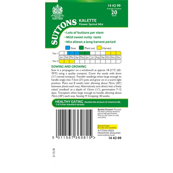 Brussels Sprouts Kalette Flower Sprout Mix | Waterperry Gardens ...