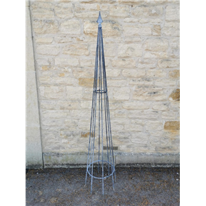 Galvanised Round Obelisk 5ft | Waterperry Gardens - Oxfordshire Garden ...